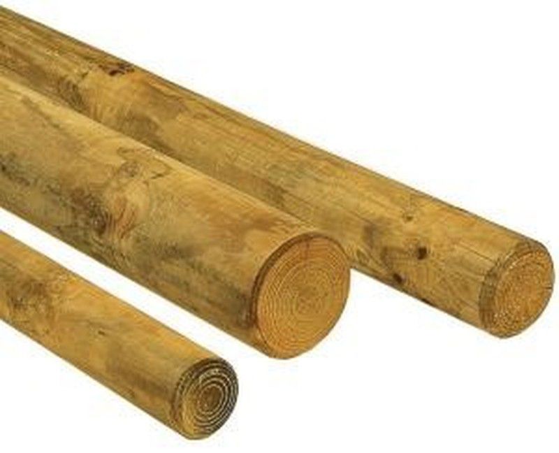 Rollizo torneado en madera de pino, ø180mm de diámetro — Ludogarden